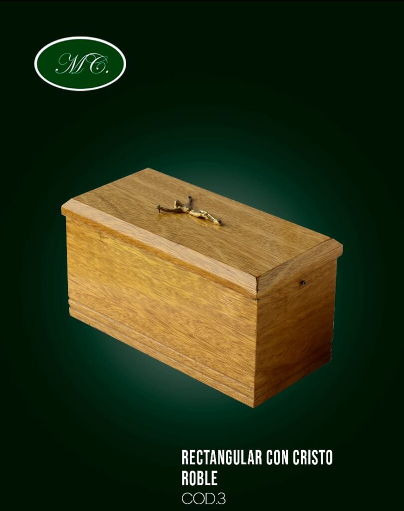Urna rectangular con Cristo – Urnas Funerarias